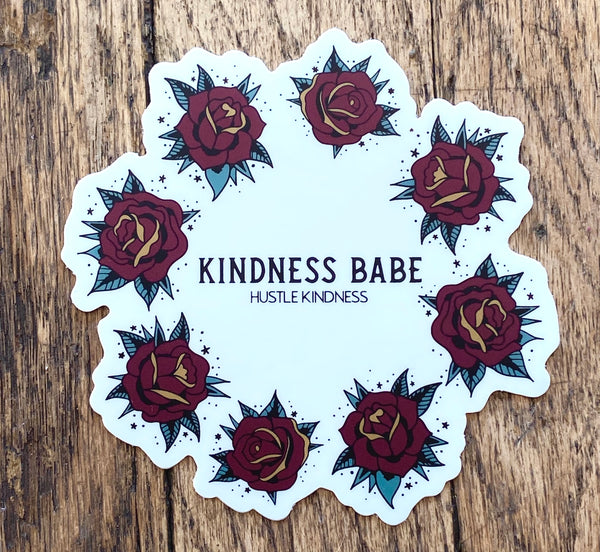 Kindness Babe HK Sticker - Hustle Kindness